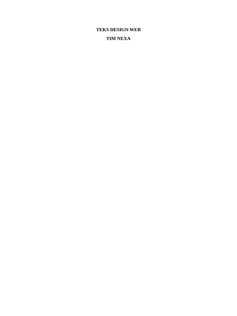 Teks Design Web | PDF