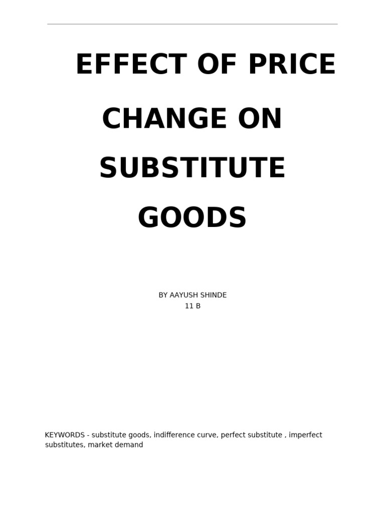 Impact of Price Changes on Substitute Goods | PDF | Demand | Goods