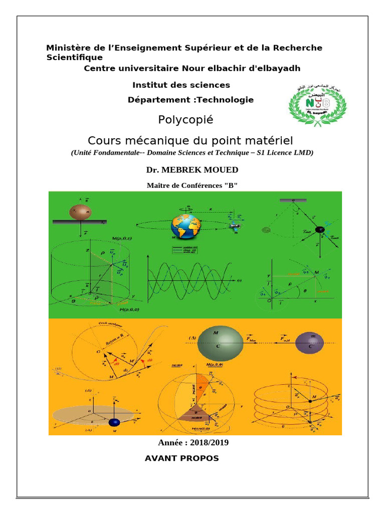 Mécanique Du Point | PDF | Accélération | Vitesse