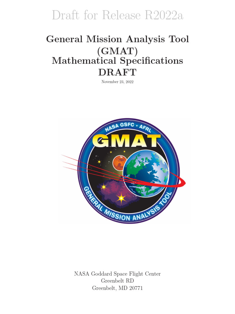 GMAT Mathematical Specifications Draft | PDF | Rotation | Interpolation