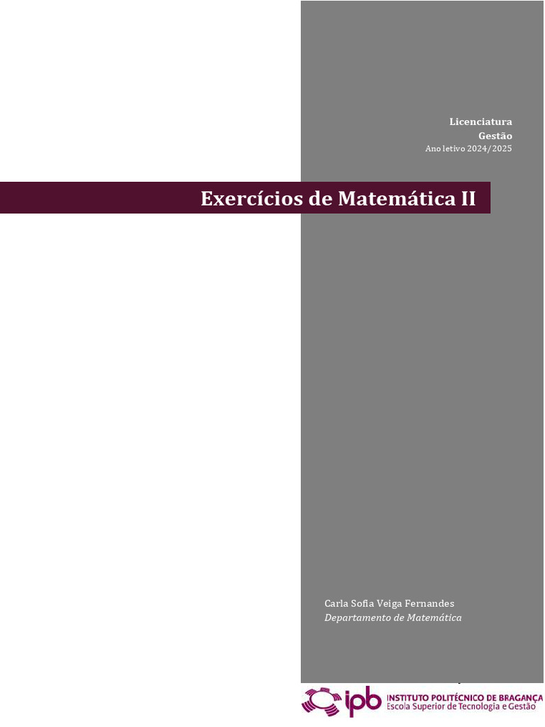 Caderno de Exercícios - 250505 - 144339 | PDF | Integrante | Função ...