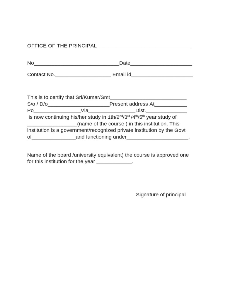 Student Study Certification Template | PDF