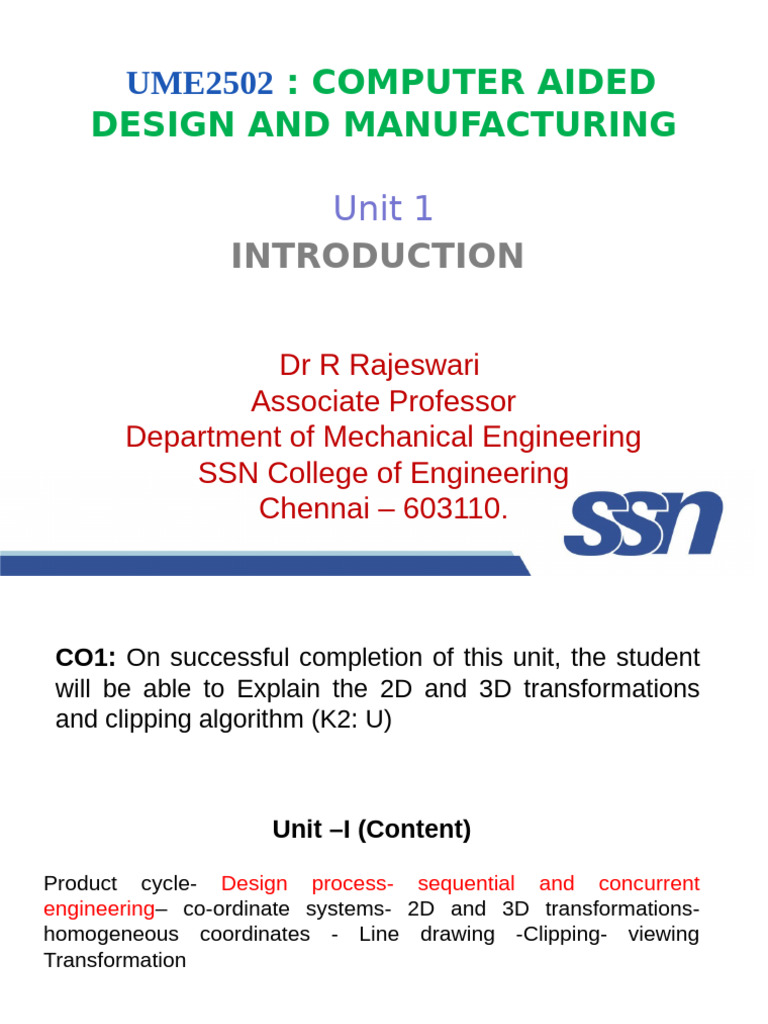 UME2502U1LS02 CAD Architecture - Concurrent Engg | PDF | Strength Of ...