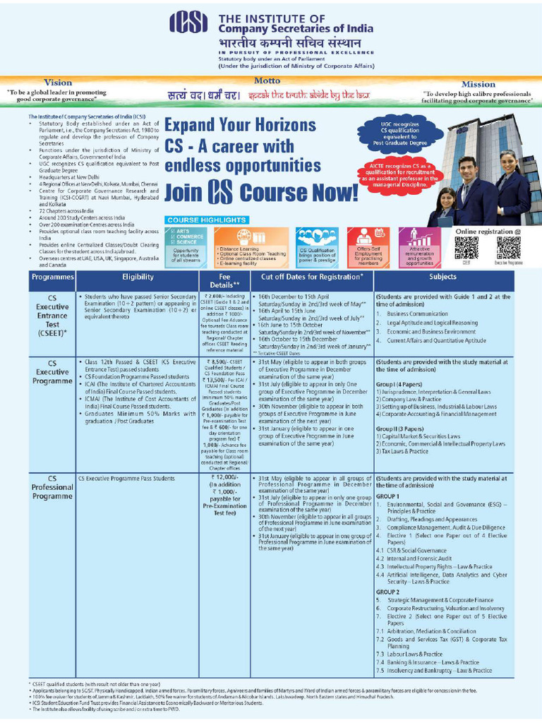 ICSI Students Leaflet | PDF