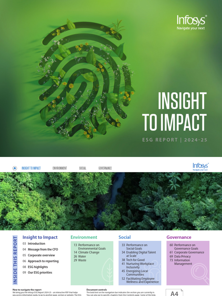 Infosys ESG Report 2024-25 Overview | PDF | Governance | Economies
