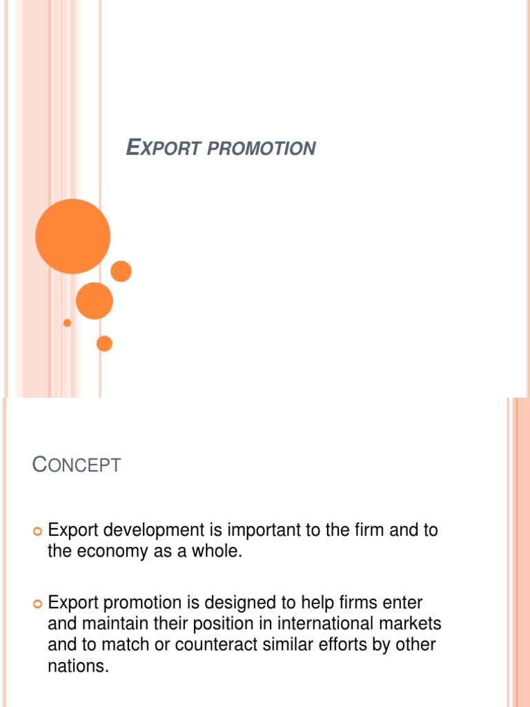 Export Promotion | PDF | Credit (Finance) | Exports