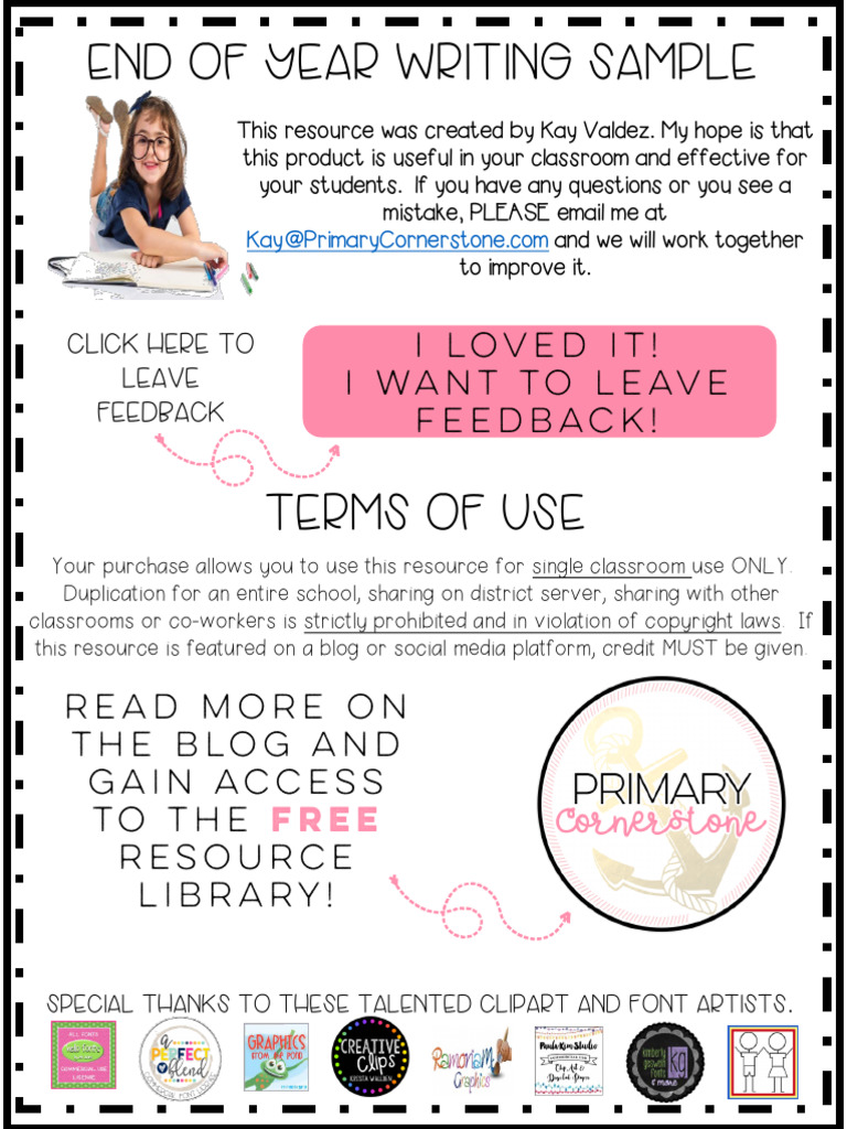 End-of-Year Writing Resource Pack | PDF | Human Communication | Learning