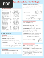 Advanced Higher Physics Data Sheet | PDF | Torque | Motion (Physics)