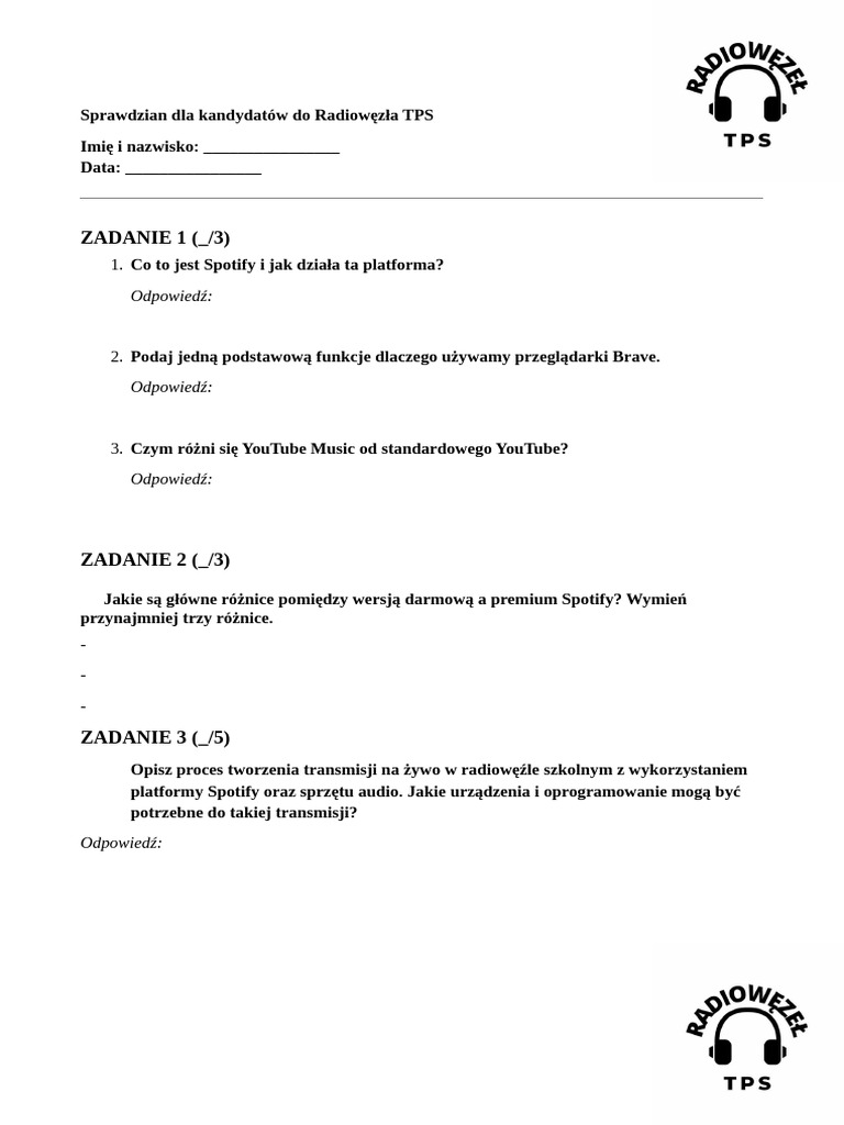 Test Masakra Radio | PDF