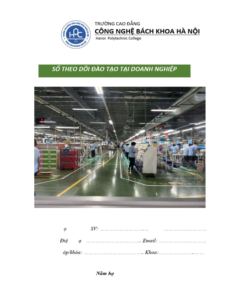 Sổ Theo Doi Dao Tao Tai DN Khoa Ô Tô. End | PDF