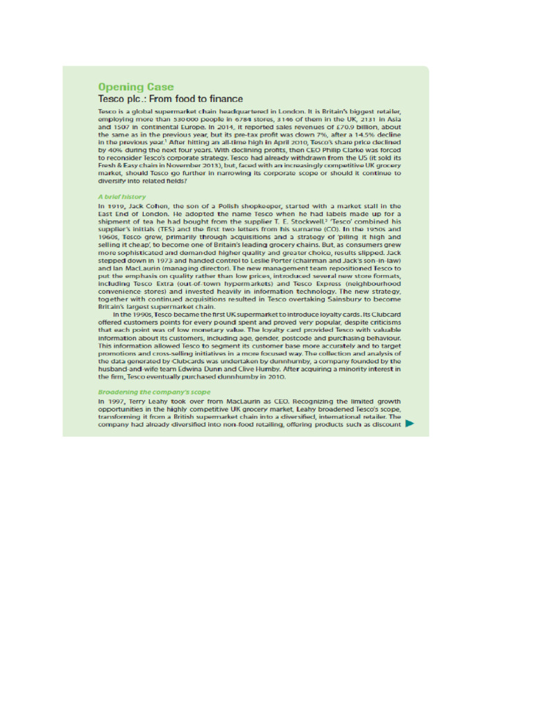 Tesco Growth Strategy | PDF
