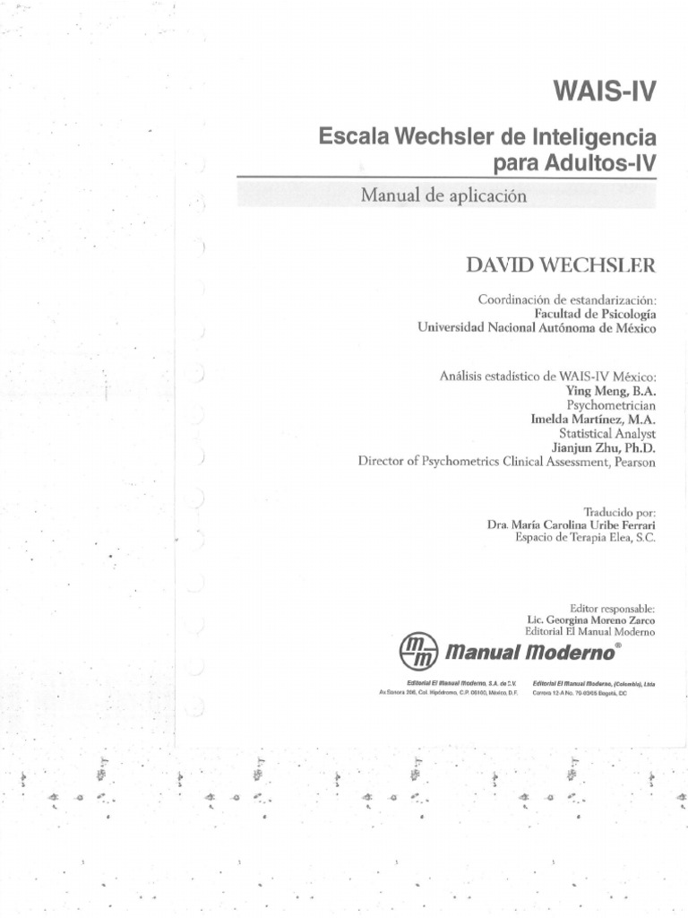 2 Manual de Aplicacion Wais IV | PDF
