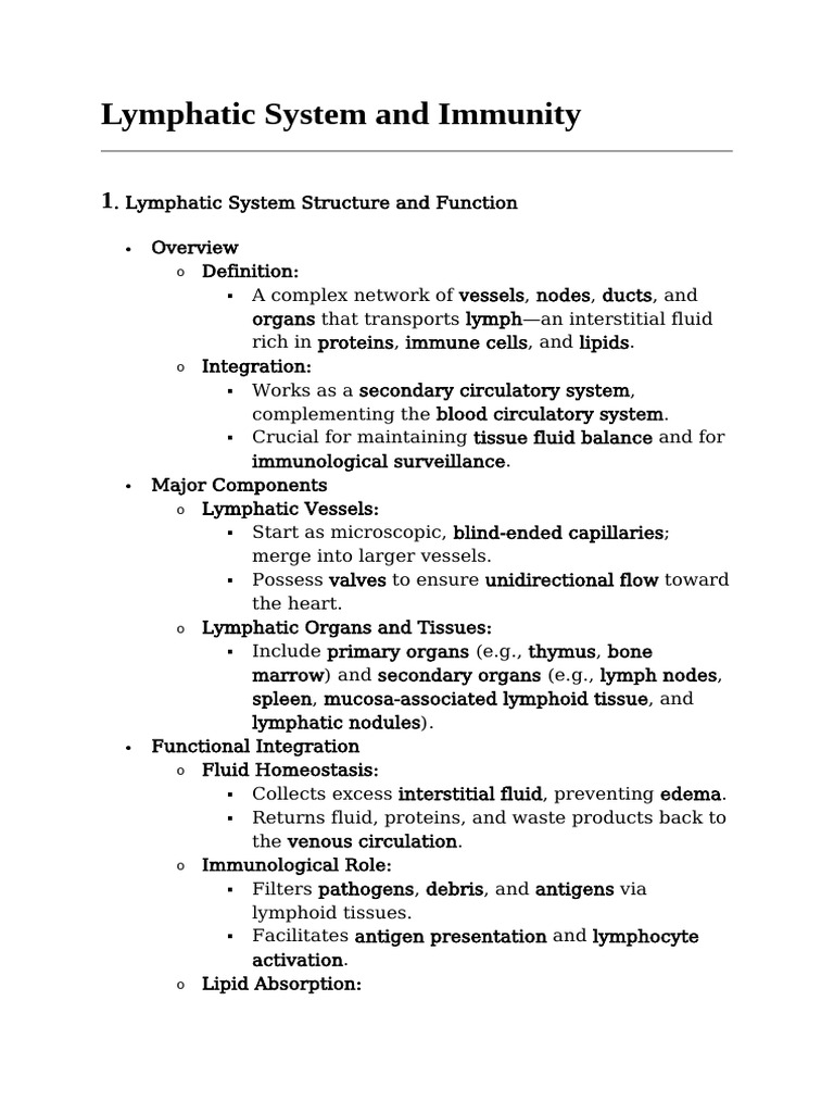 Lymphatic System and NORMAL VALUES | PDF | Lymphatic System | Lymph