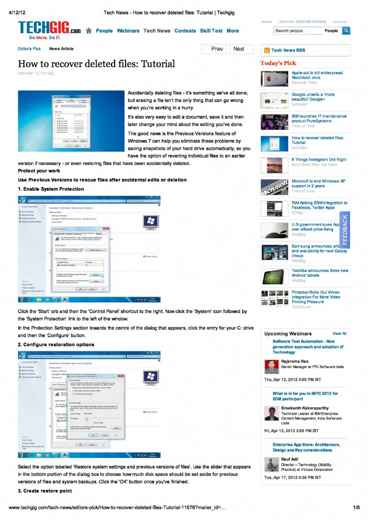How To Recover Deleted Files | PDF | Utility Software | Computing And ...