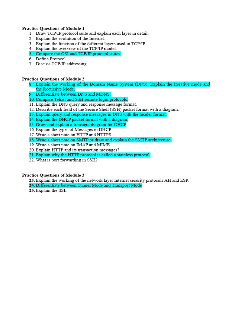 Ice Ia - 1 Impt Questions | PDF