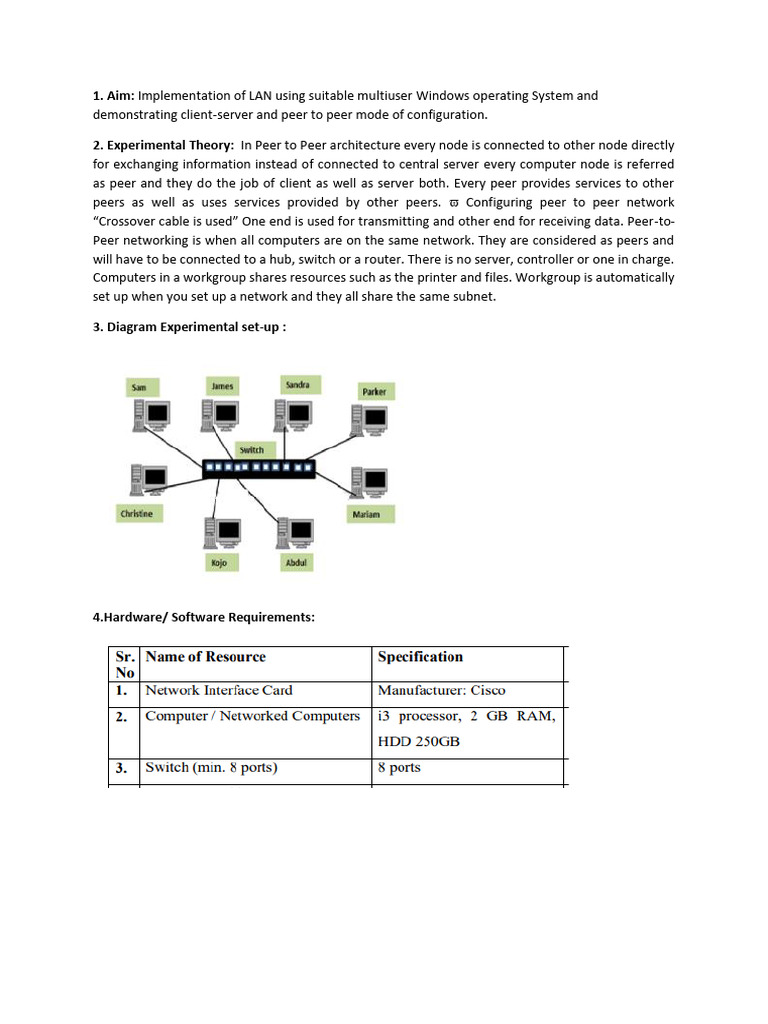 EXPT 1 Computer Network | PDF