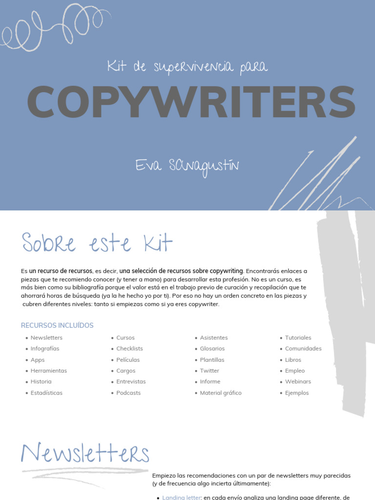 Recursos Esenciales para Copywriters | PDF | Redaccion | Marketing