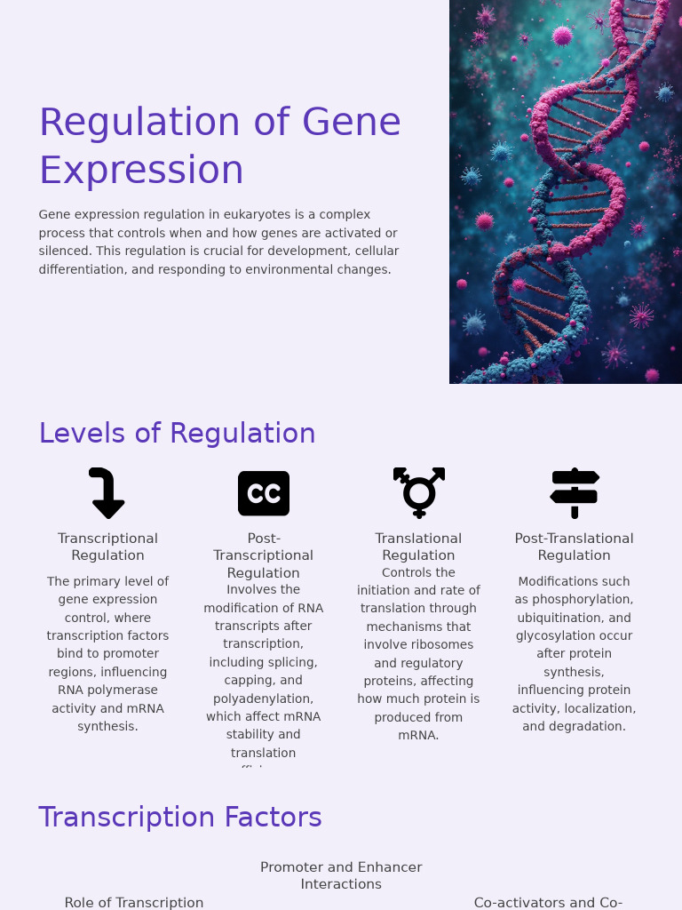 Gene Expression Regulation Overview | PDF | Regulation Of Gene ...