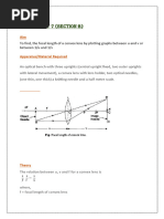 B Experiment 1 - Focal Length of Convex Lens | PDF | Optics | Applied And Interdisciplinary Physics