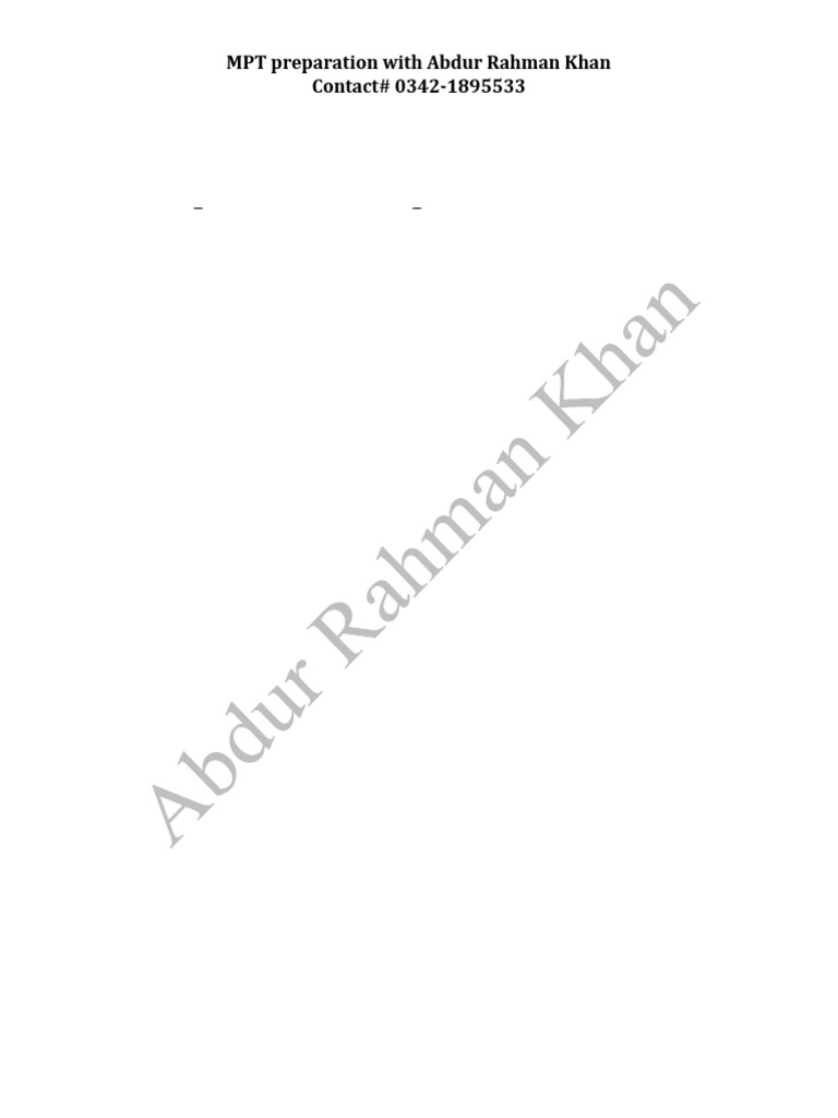 MPT Practice Paper Day11 | PDF | Pakistan