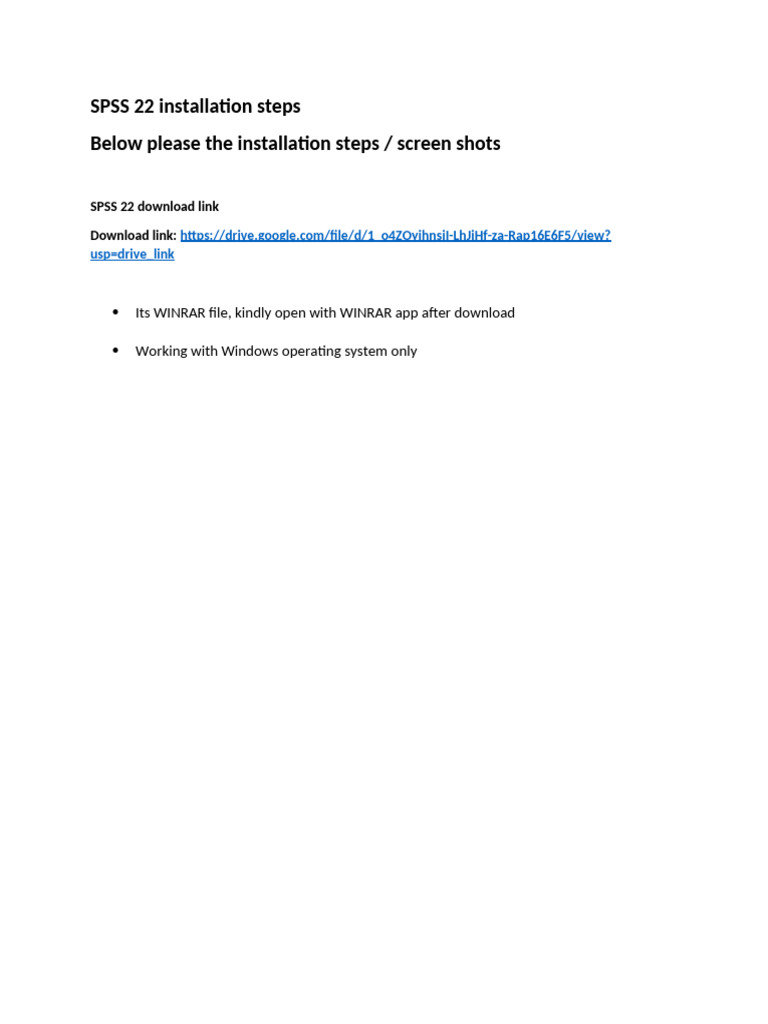 SPSS 22 Installation Guide | PDF