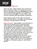 When Great Trees Fall | PDF | Poetry | Maya Angelou