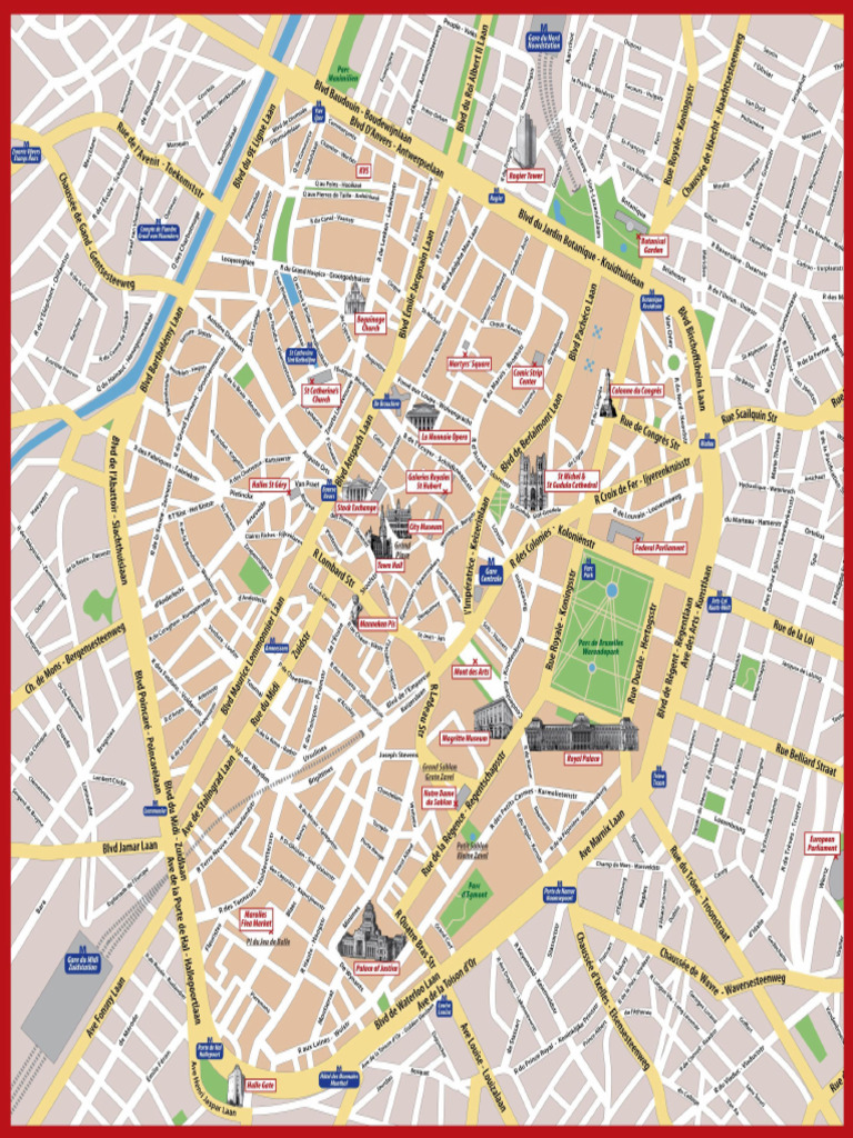 Brussels Walking Map PDF | PDF