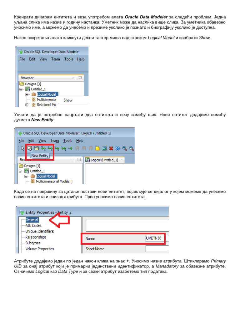 03 Data Modeler - Uputstvo | PDF