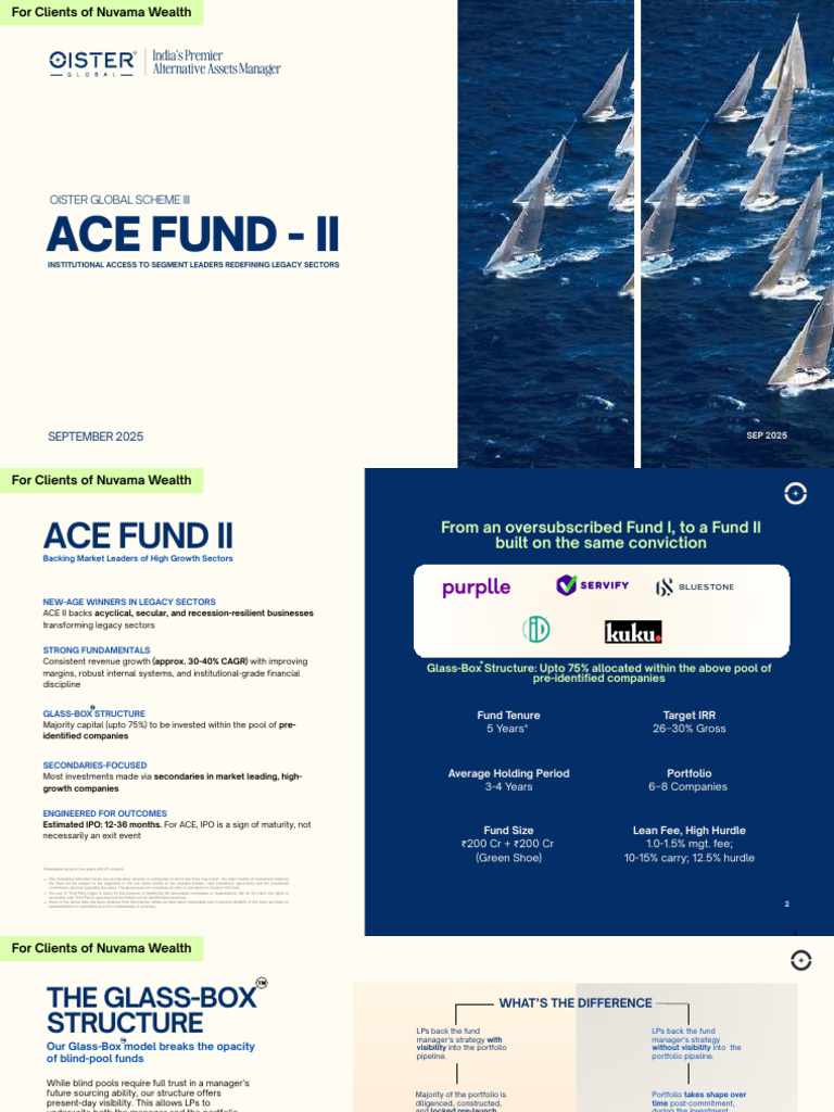 Nuvama Wealth: ACE Fund II Overview | PDF | Investing | Valuation (Finance)