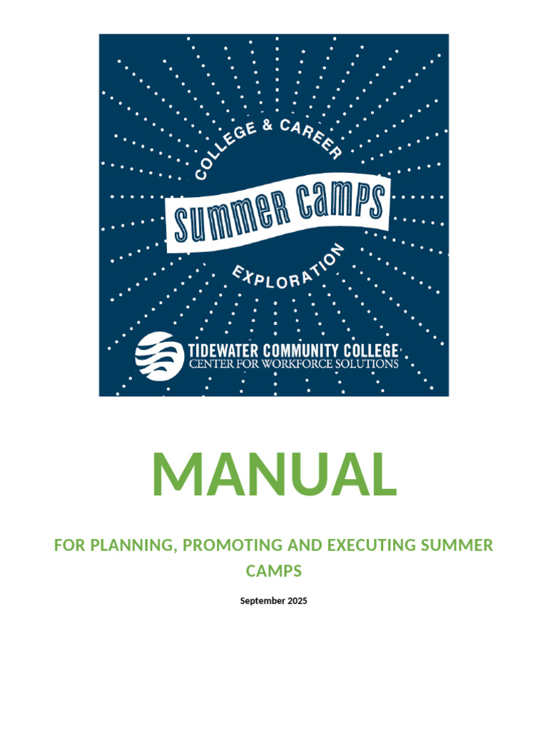 Summer Camp Planning and Promotion Guide | PDF | Spreadsheet ...