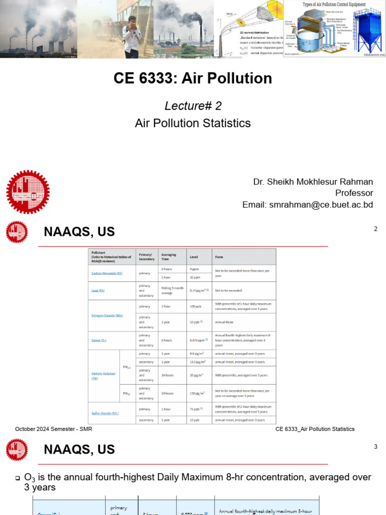 Air Pollution Statistics Overview | PDF | Standard Deviation | Normal ...