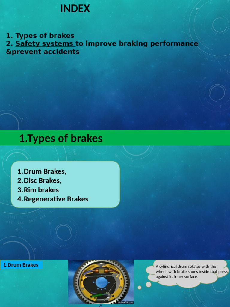Types of Brakes and Safety Systems | PDF