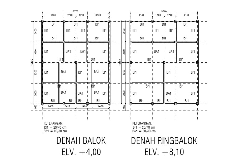 Denah Balok Dan Ringbalk | PDF