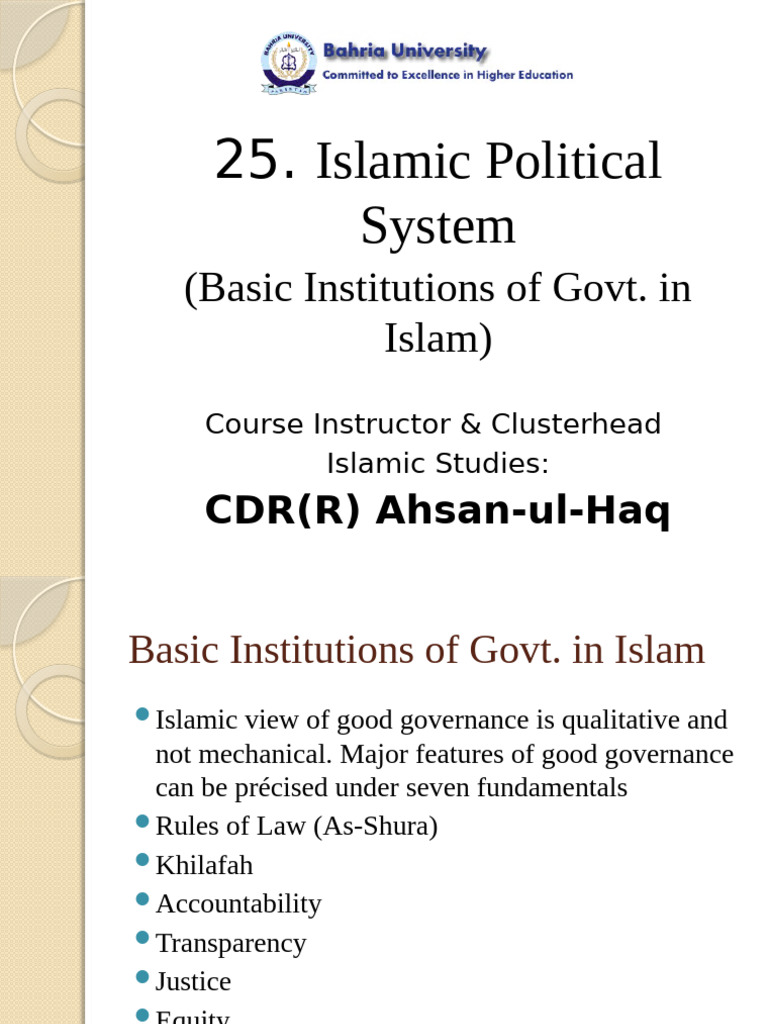 Islamic Political System Overview | PDF