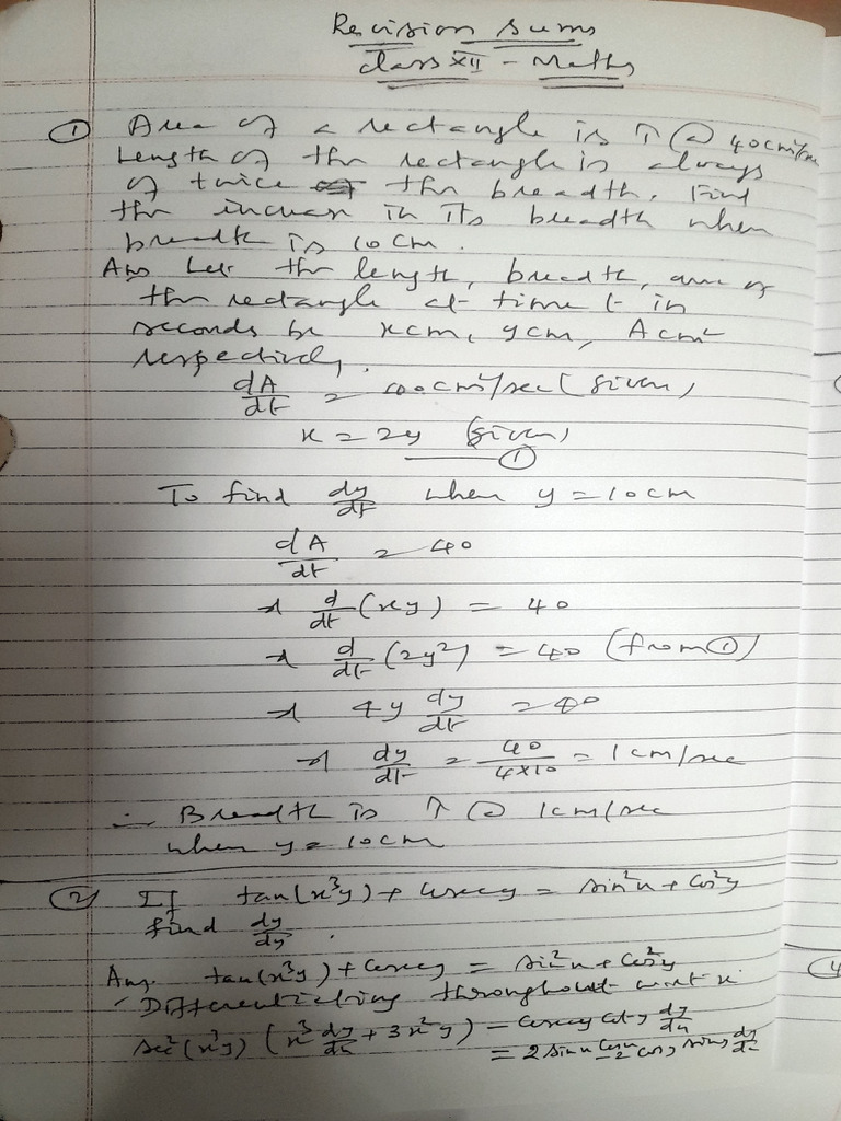07.08.2025 Weekend Assignments Maths Class 12 | PDF