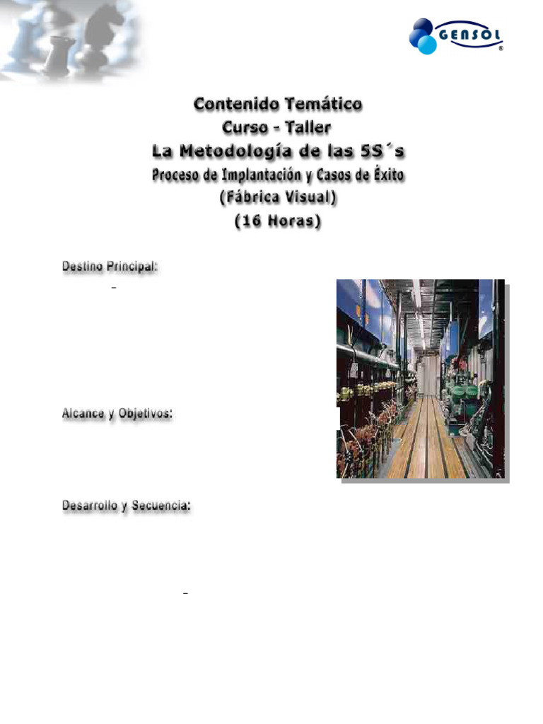 Curso de Metodología 5S para Empresas | PDF | Sistema de manejo de ...