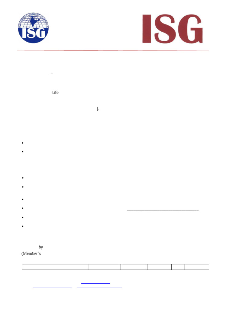 ISG Membership-Form Nov2020 | PDF | Payments