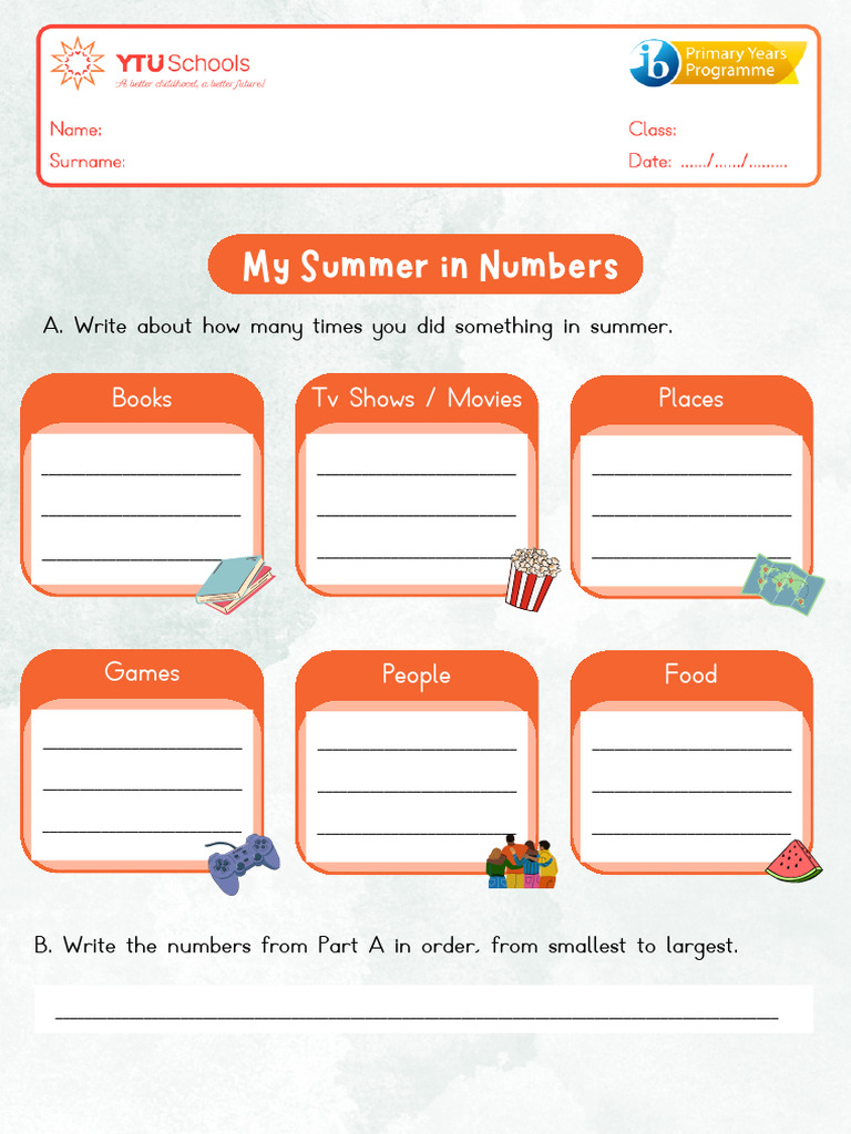 My Summer in Numbers | PDF
