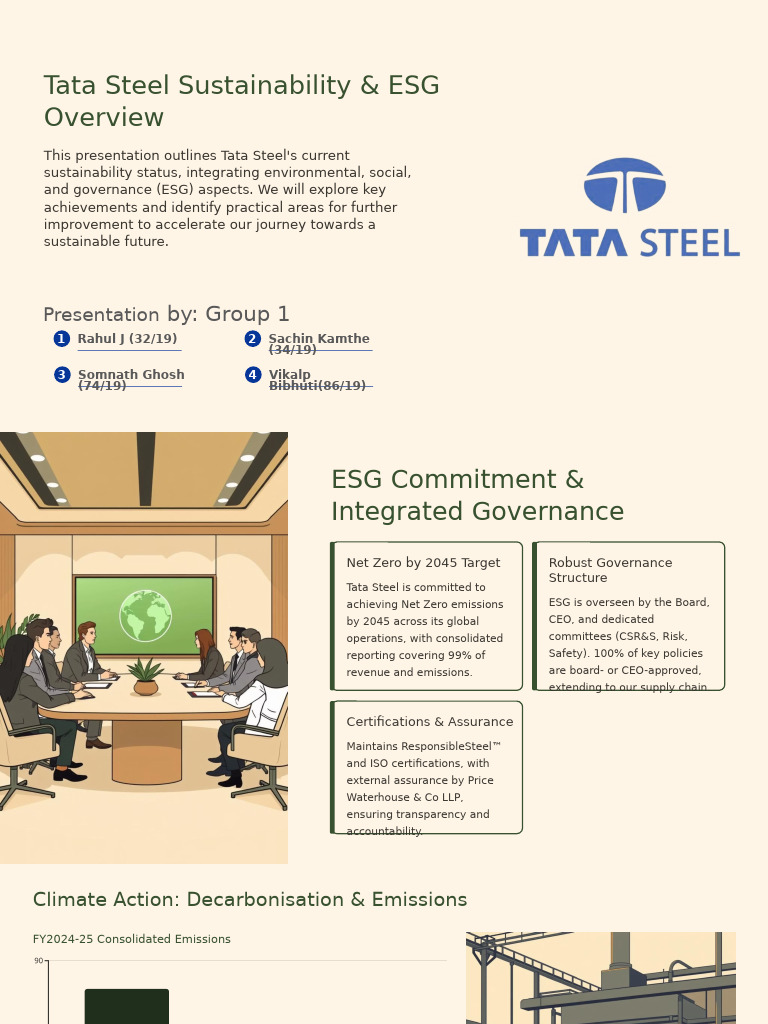 Tata Steel Sustainability & ESG 2023 | PDF | Climate Change Mitigation ...