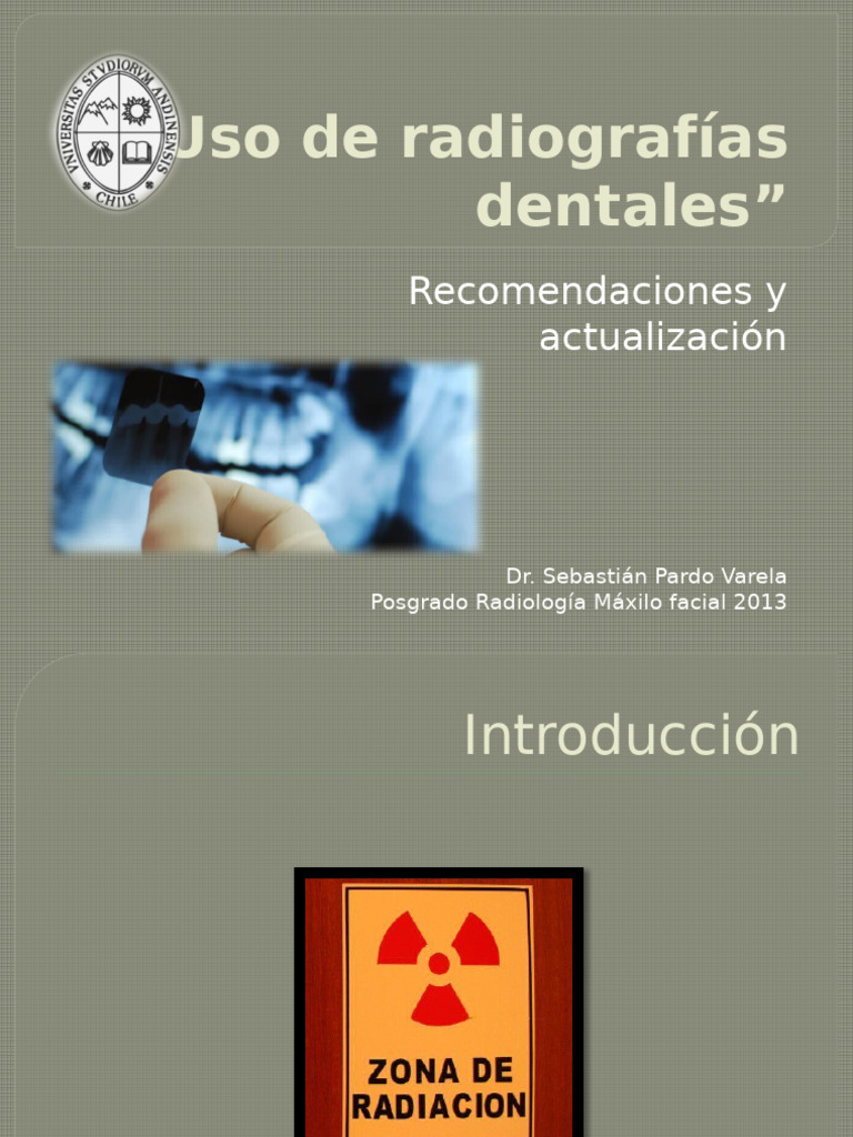 Uso Eficiente de Radiografías Dentales | PDF | Especialidades Medicas ...