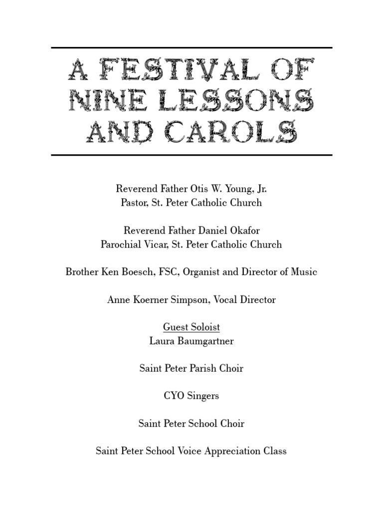 Lesson and Carols 2021-2 | PDF | Angels We Have Heard On High | Mary ...