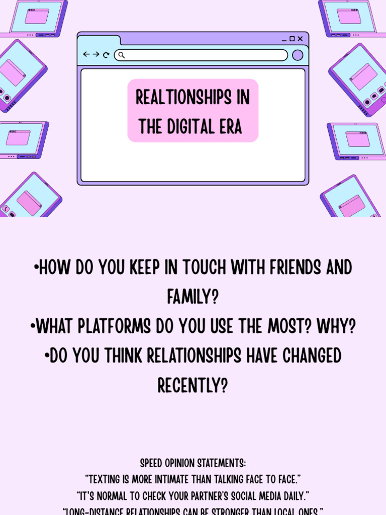 Digital Relationships in Modern Society | PDF | Romance (Love ...