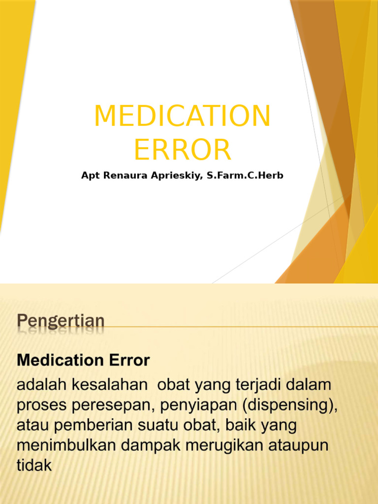 Medication Error | PDF
