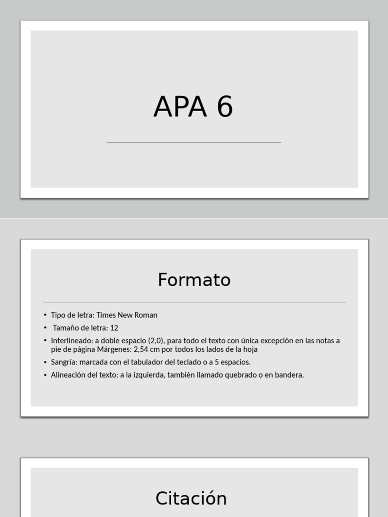 Guía de Formato y Citación APA 6 | PDF | Periódicos | Estilo apa
