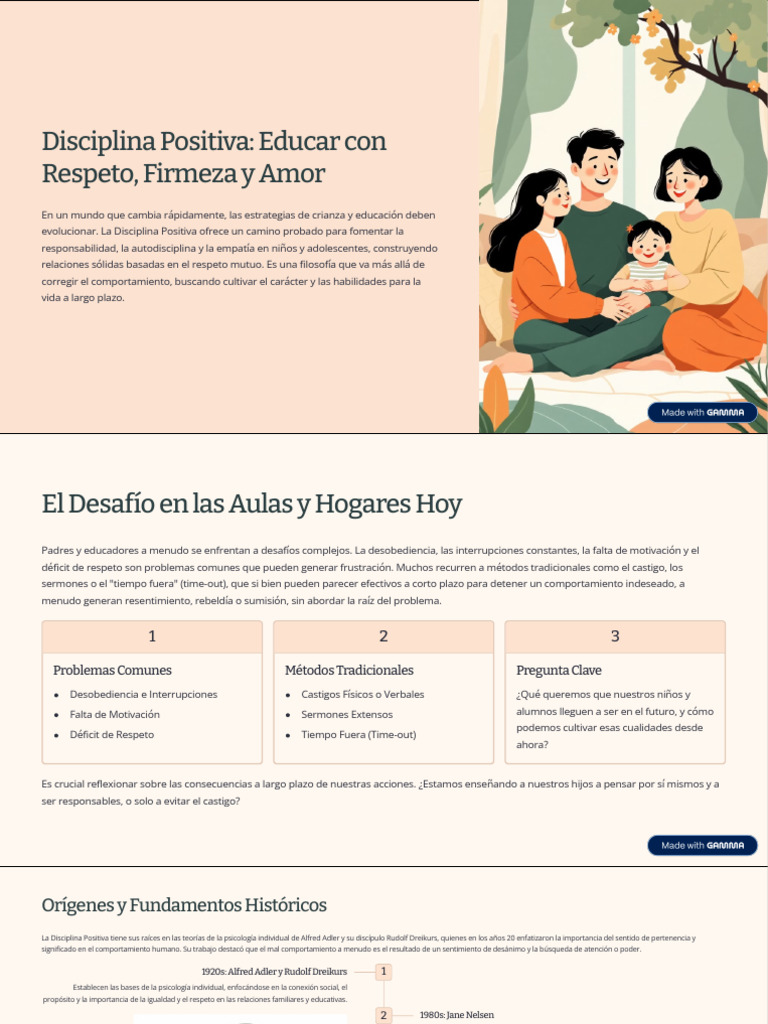 Disciplina Positiva Educar Con Respeto Firmeza y Amor | PDF | Sicología ...