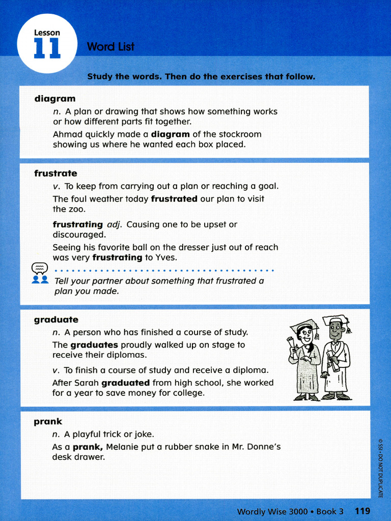 Wordly Wise 3 - Lesson 11 | PDF