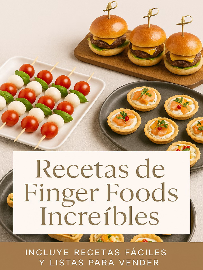 80 Recetas de Finger Foods | PDF | Pizza | Panes