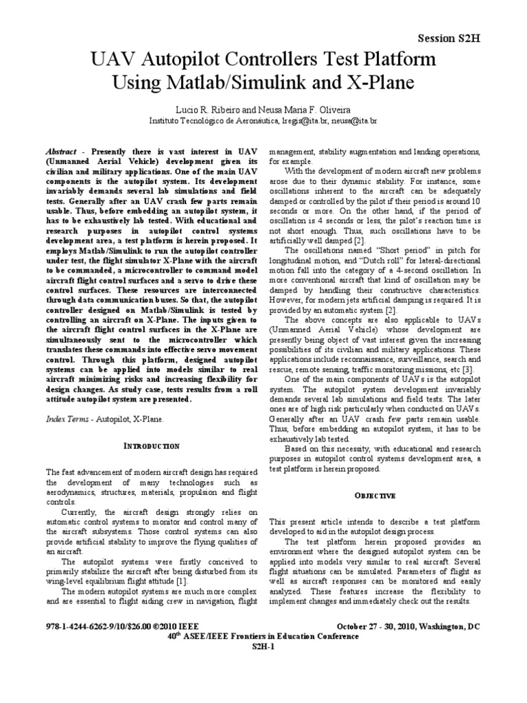 Boeing Autopilot Design | PDF | Unmanned Aerial Vehicle | Flight ...