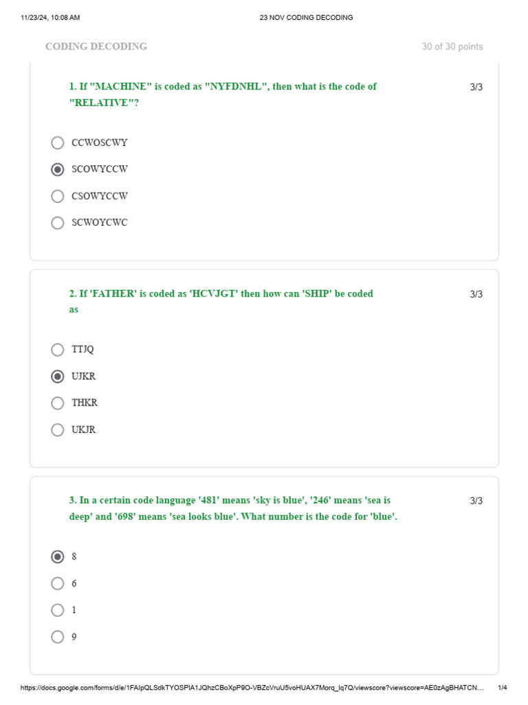 23 Nov Coding Decoding | PDF | Chess Theory | Chess