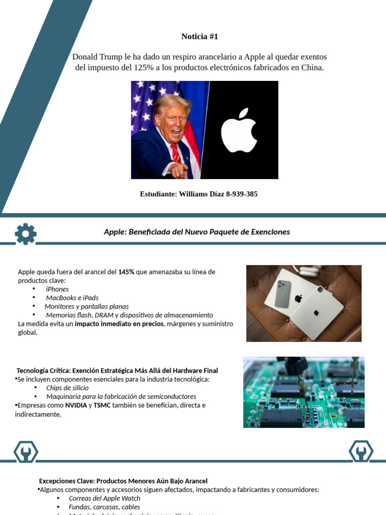Asignacion 1 Apple Excento de Aranceles | PDF